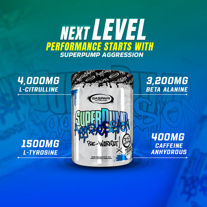 Pre-Workout SuperPump Aggression | Next-Gen (20/40 Serving) – Gaspari ...